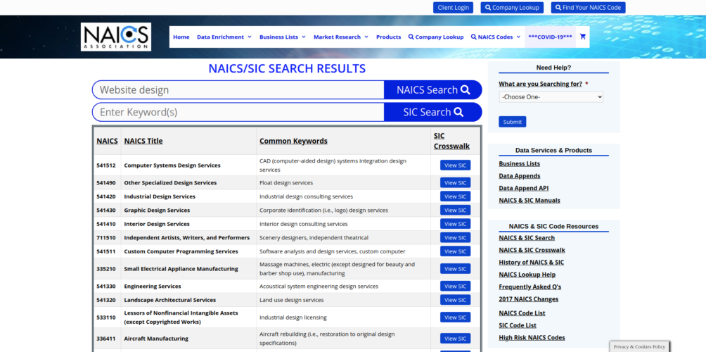 NAICS Codes for Website Design and Development - Alliance Interactive