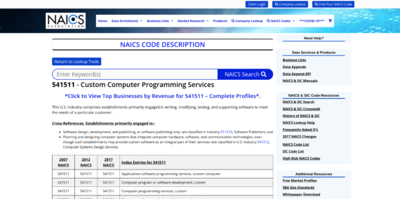 NAICS Codes for Website Design and Development - Alliance Interactive