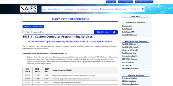 NAICS Codes for Website Design and Development - Alliance Interactive